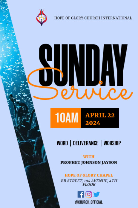 Copy of Sunday service | PosterMyWall