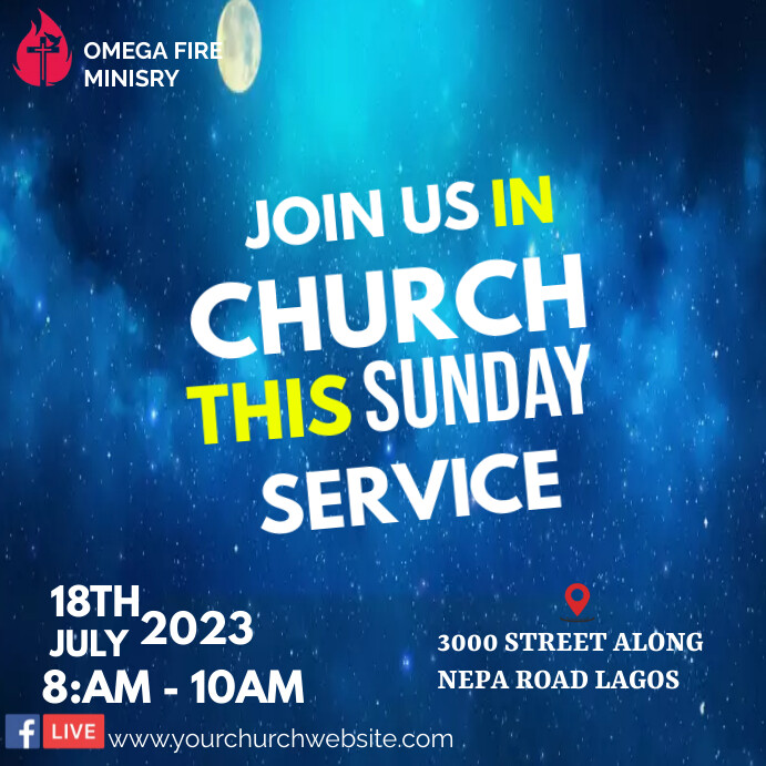 Modèle SUNDAY SERVICE | PosterMyWall