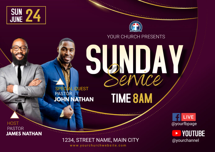 sunday service Template | PosterMyWall