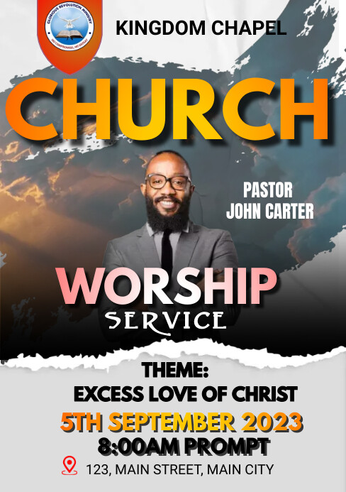 SUNDAY SERVICE Template | PosterMyWall