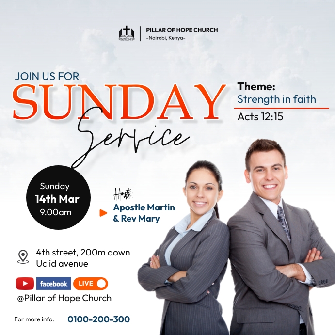 Sunday service Template | PosterMyWall
