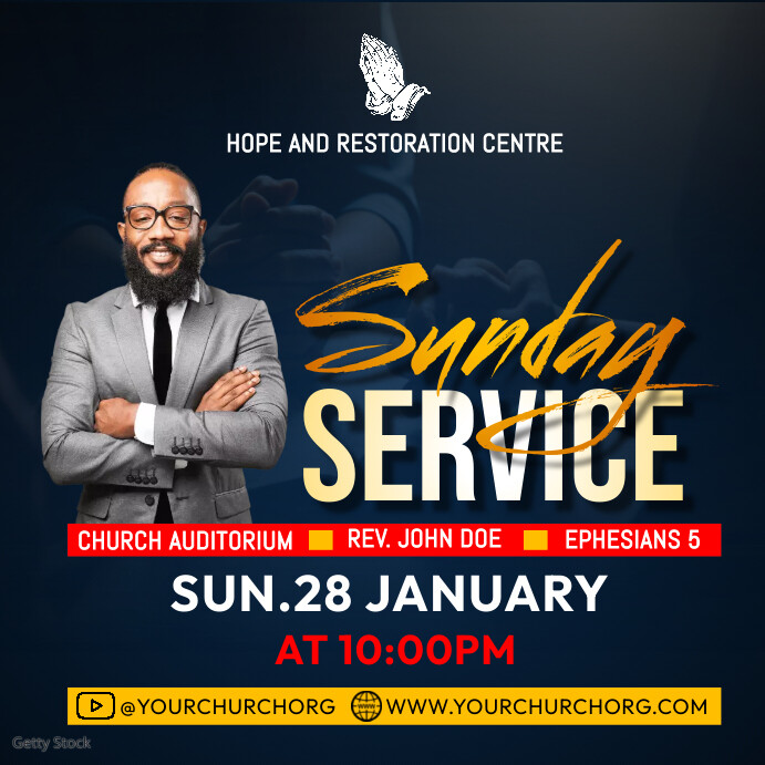 Sunday service Template | PosterMyWall