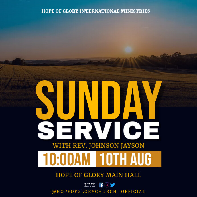 Plantilla de Sunday service | PosterMyWall