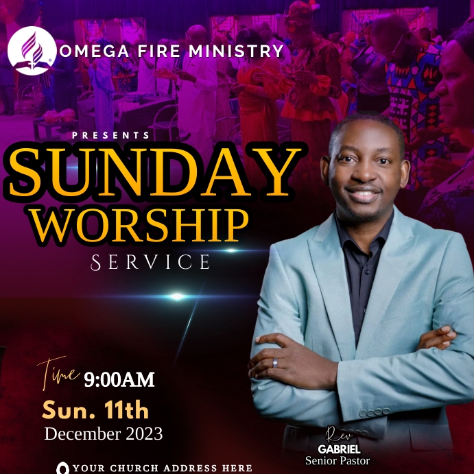 SUNDAY SERVICE Template | PosterMyWall