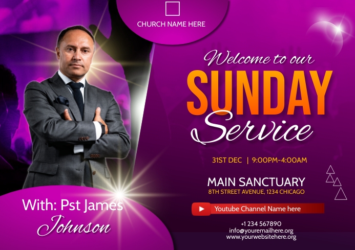 sunday service Template | PosterMyWall