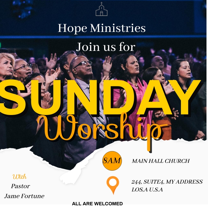 Sunday service Template | PosterMyWall