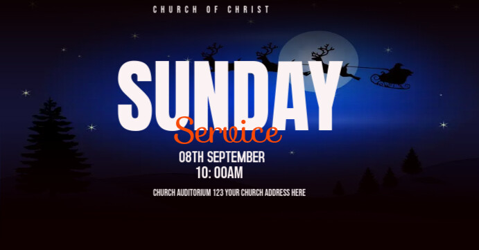 SUNDAY SERVICE Template | PosterMyWall