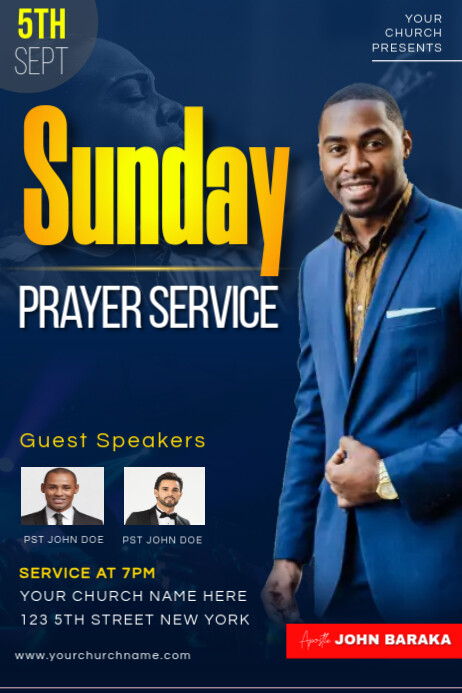 Sunday Service Template | PosterMyWall