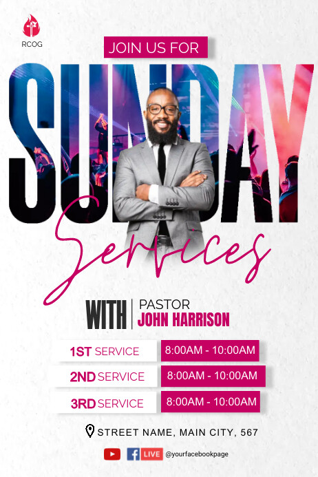 sunday service Template | PosterMyWall