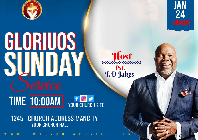 Sunday service Template | PosterMyWall