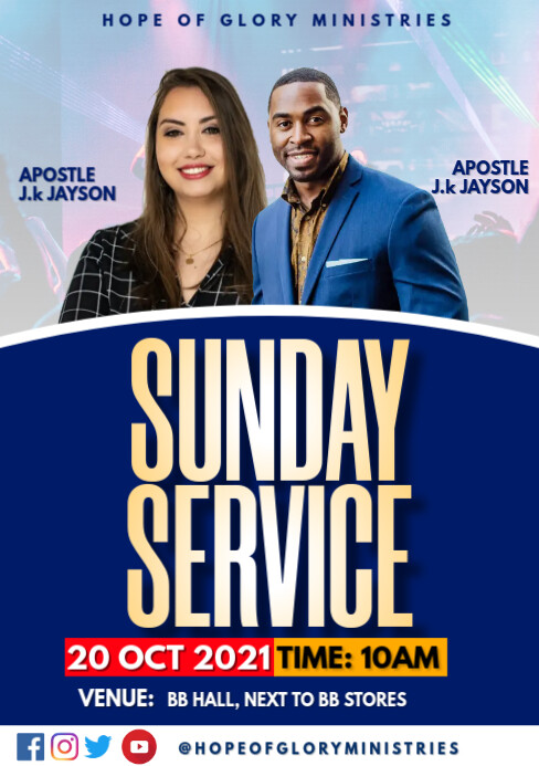 Sunday Service Template | PosterMyWall
