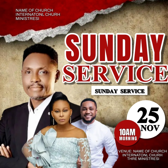 sunday service Template | PosterMyWall