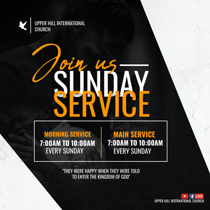 SUNDAY SERVICE Template | PosterMyWall