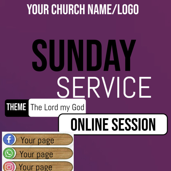 Copy of Sunday service | PosterMyWall