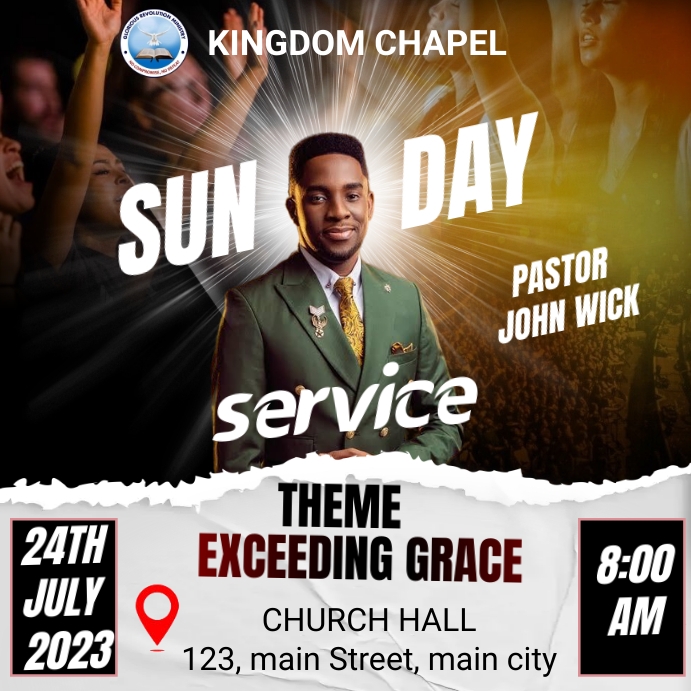 Modèle Sunday service | PosterMyWall