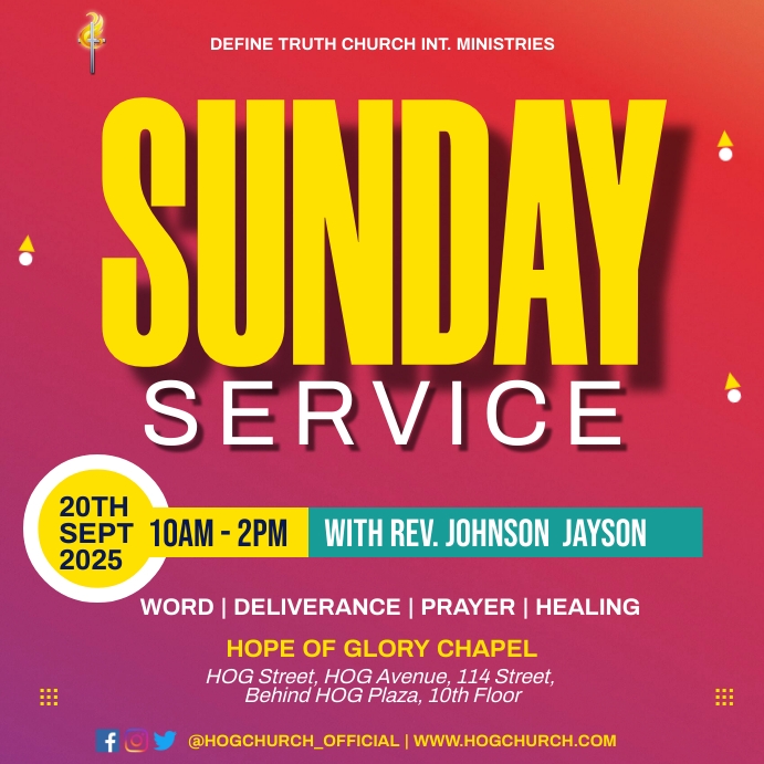 Sunday service Template | PosterMyWall