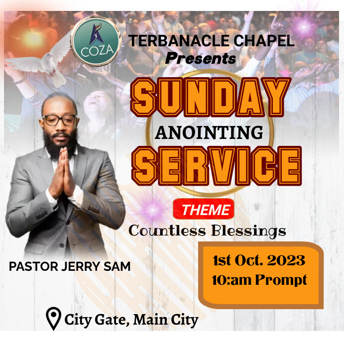 Modèle SUNDAY SERVICE | PosterMyWall