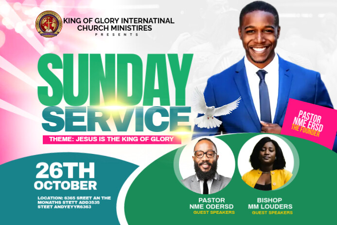 Sunday service Template | PosterMyWall