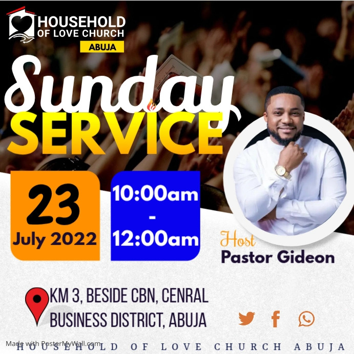 Sunday Service Template | PosterMyWall
