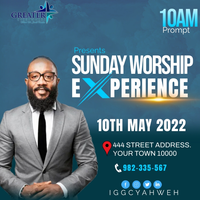 Modèle SUNDAY SERVICE | PosterMyWall