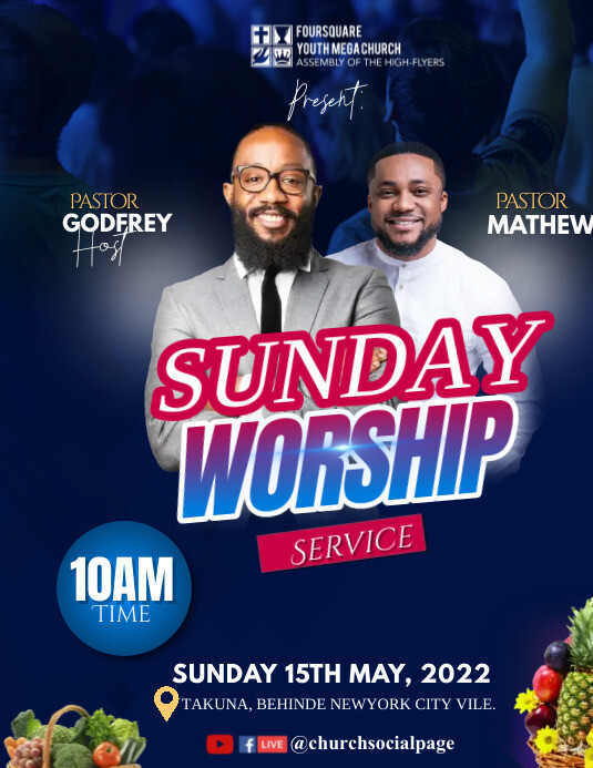 Copy of SUNDAY SERVICE | PosterMyWall