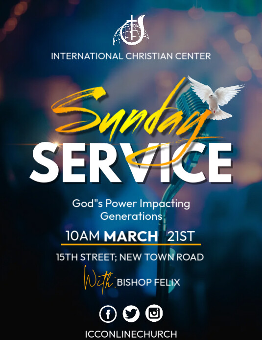 Copy of sunday service | PosterMyWall