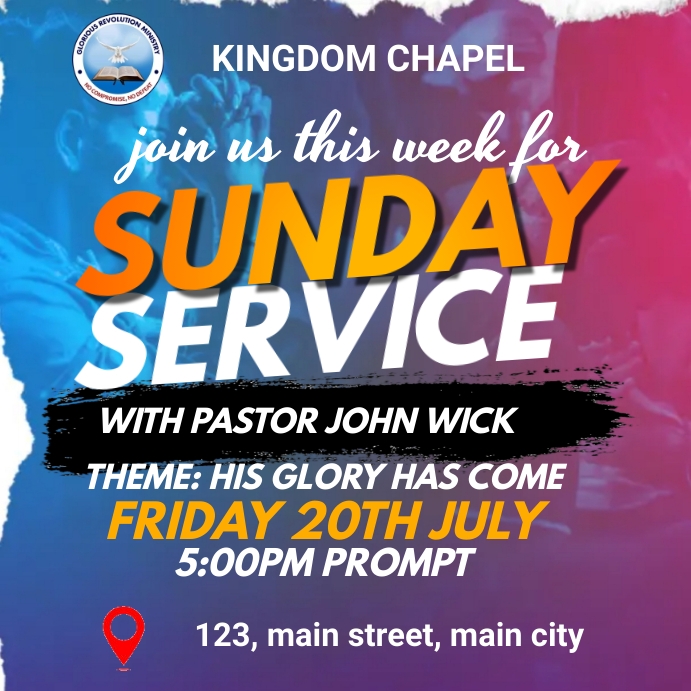 Modèle Sunday service | PosterMyWall