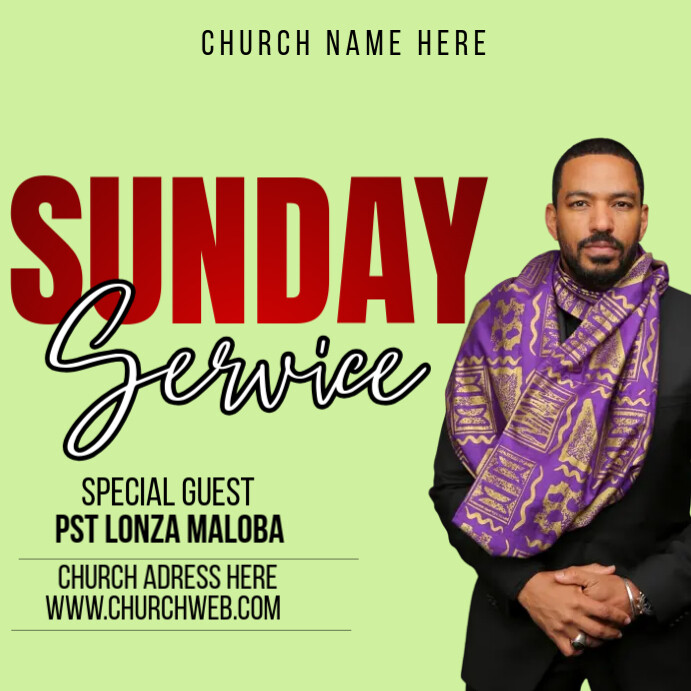 Sunday service Template | PosterMyWall