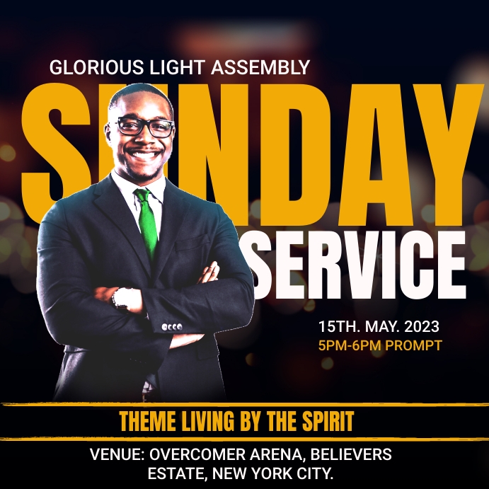 Sunday service Template | PosterMyWall