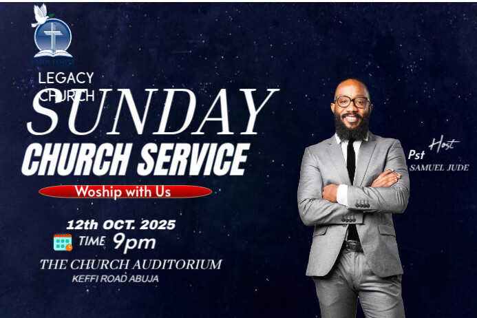 SUNDAY SERVICE Template | PosterMyWall