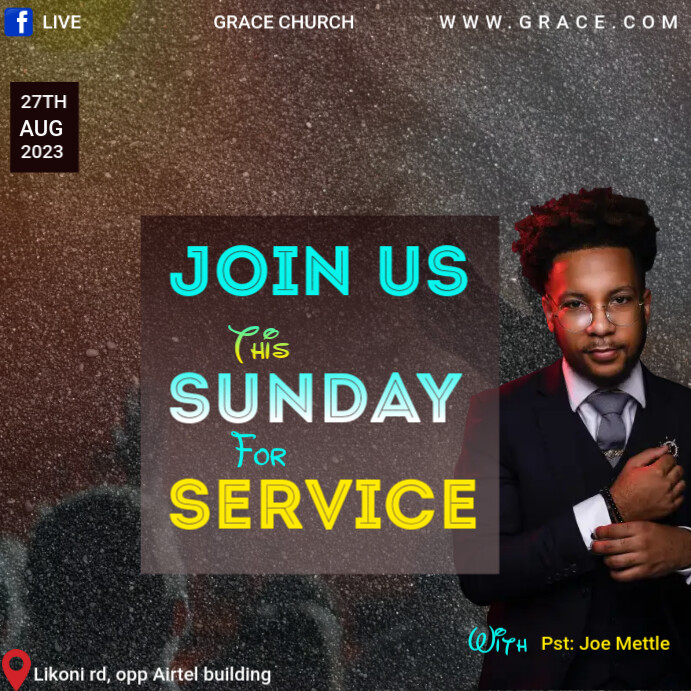 Copy of Sunday service | PosterMyWall