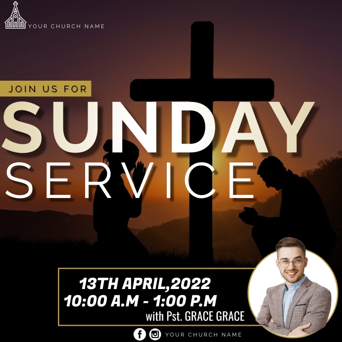 Sunday service Template | PosterMyWall