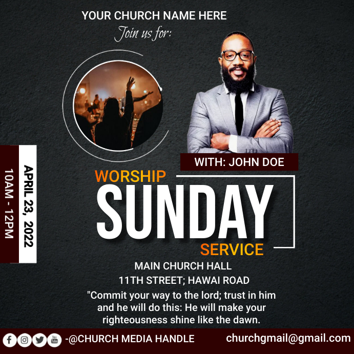 sunday service Template | PosterMyWall
