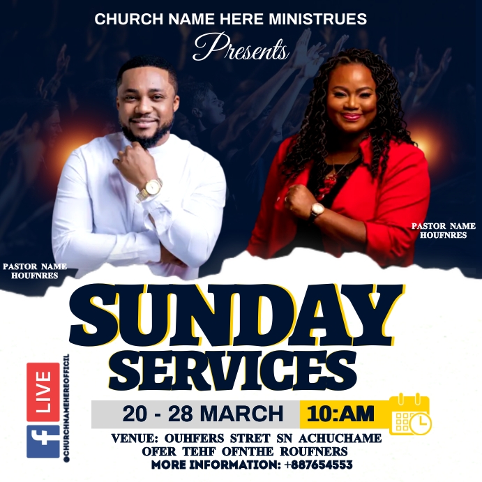 Sunday service Template | PosterMyWall
