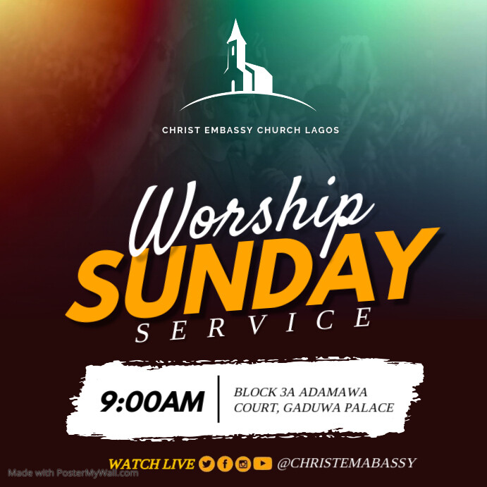Copy of sunday service | PosterMyWall