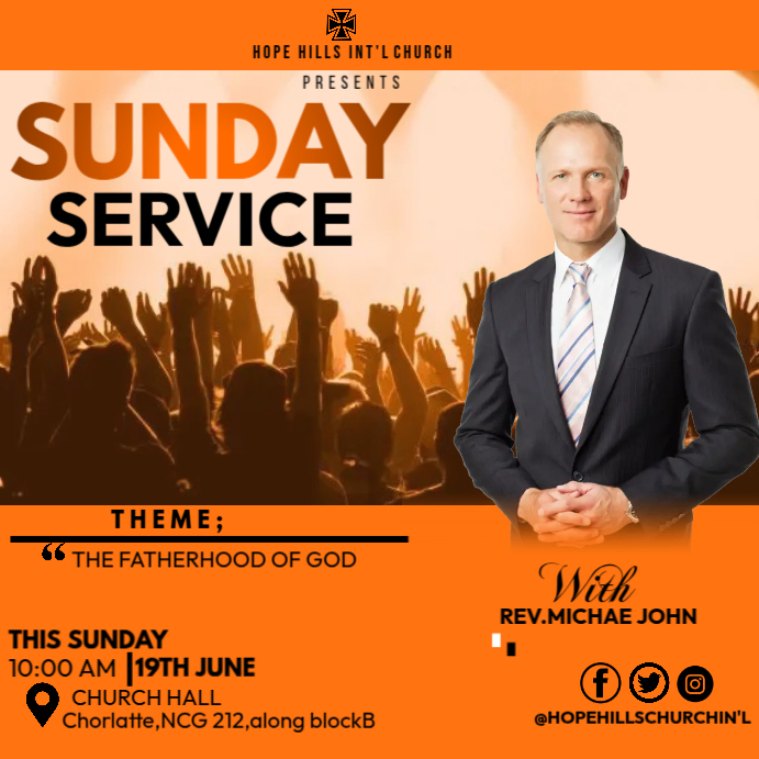 Sunday service Template | PosterMyWall