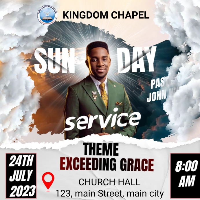 Sunday service Template | PosterMyWall