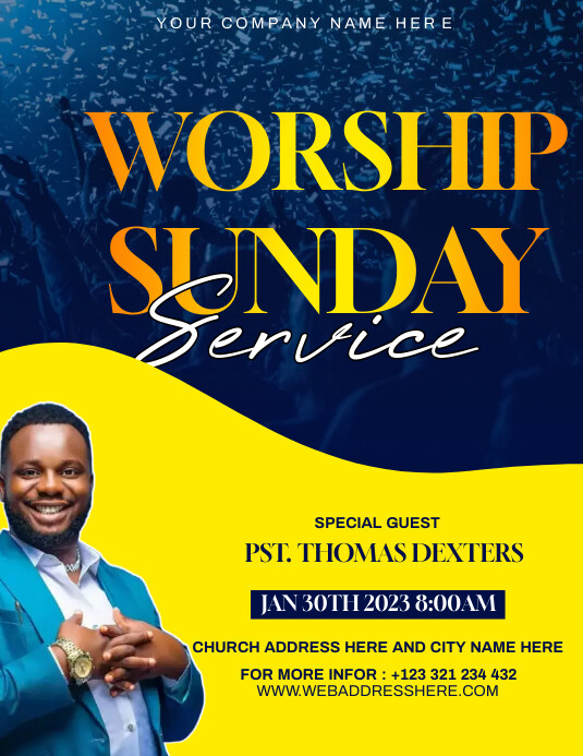 sunday service Template | PosterMyWall