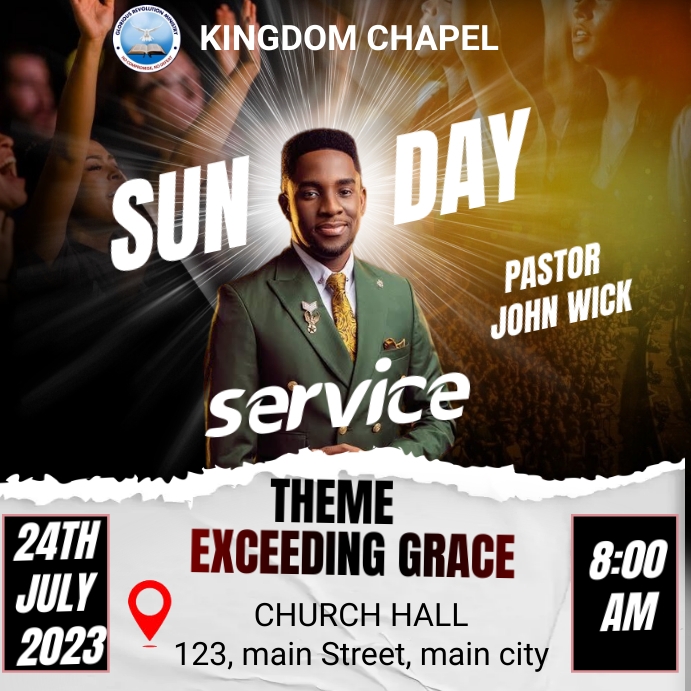 Sunday service Template | PosterMyWall