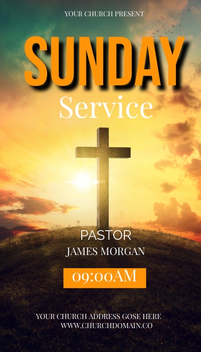 Copy of sunday service | PosterMyWall