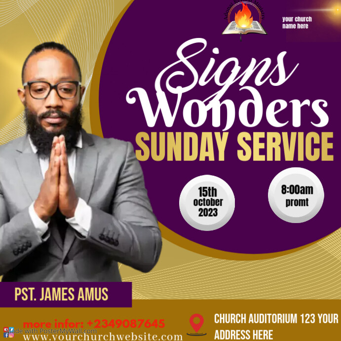 Modèle SUNDAY SERVICE | PosterMyWall