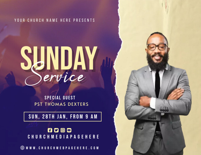 Sunday Service Template | PosterMyWall