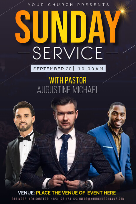 Sunday Service Template | PosterMyWall