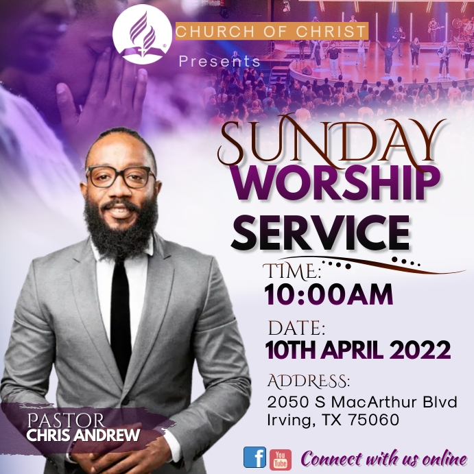 SUNDAY SERVICE Template | PosterMyWall
