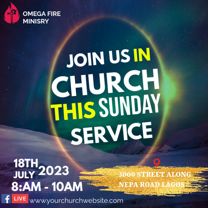 Modèle SUNDAY SERVICE | PosterMyWall