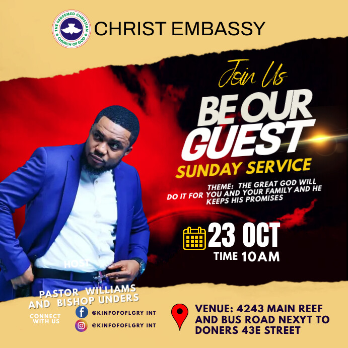 Modèle SUNDAY SERVICE | PosterMyWall