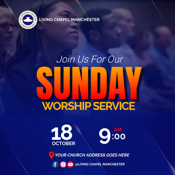 SUNDAY SERVICE Template | PosterMyWall