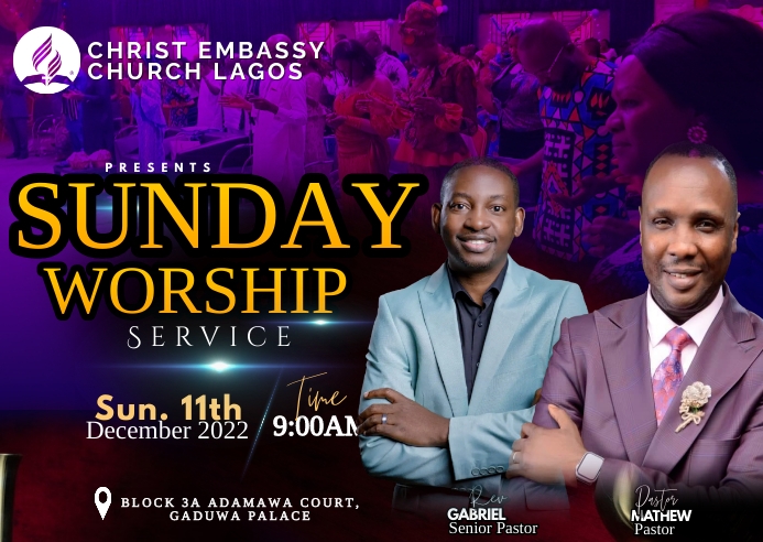 SUNDAY SERVICE Template | PosterMyWall