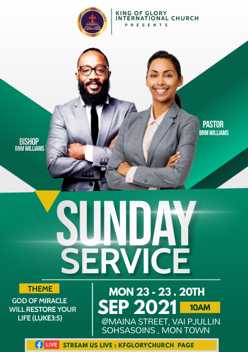 Sunday service Template | PosterMyWall