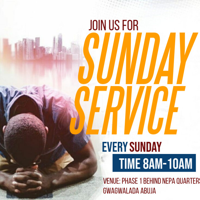 Sunday service Template | PosterMyWall